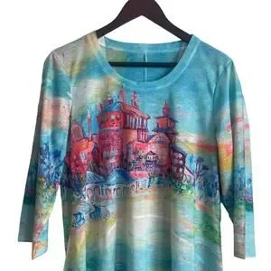 Leoma Lovegrove | Tops | Leoma Lovegrove Women Top Abstract Art To Wear ...